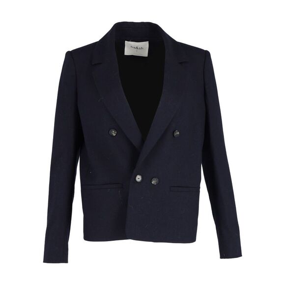 ba&sh | Jackets & Coats | Bash Doublebreasted Coat In Navy Blue Viscose ...